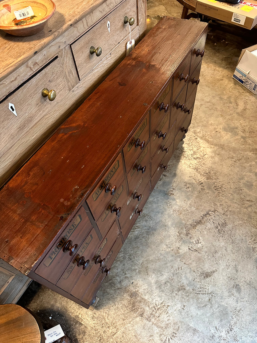 Bank of Seed Drawers – McIntosh Cottage Antiques