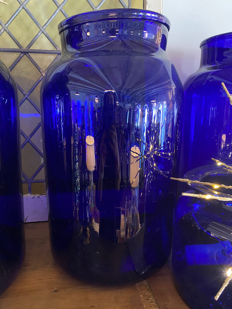 Tall Cobalt Jar – McIntosh Cottage Antiques